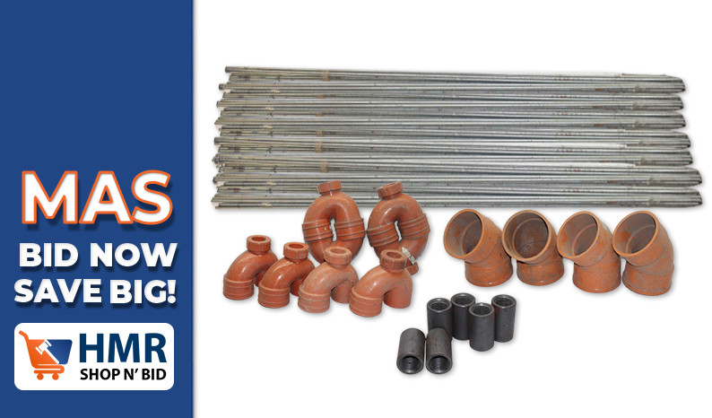 Auction 1348MS — GI Threaded Rod , GI and PVC Fittings | HMR Shop N' Bid
