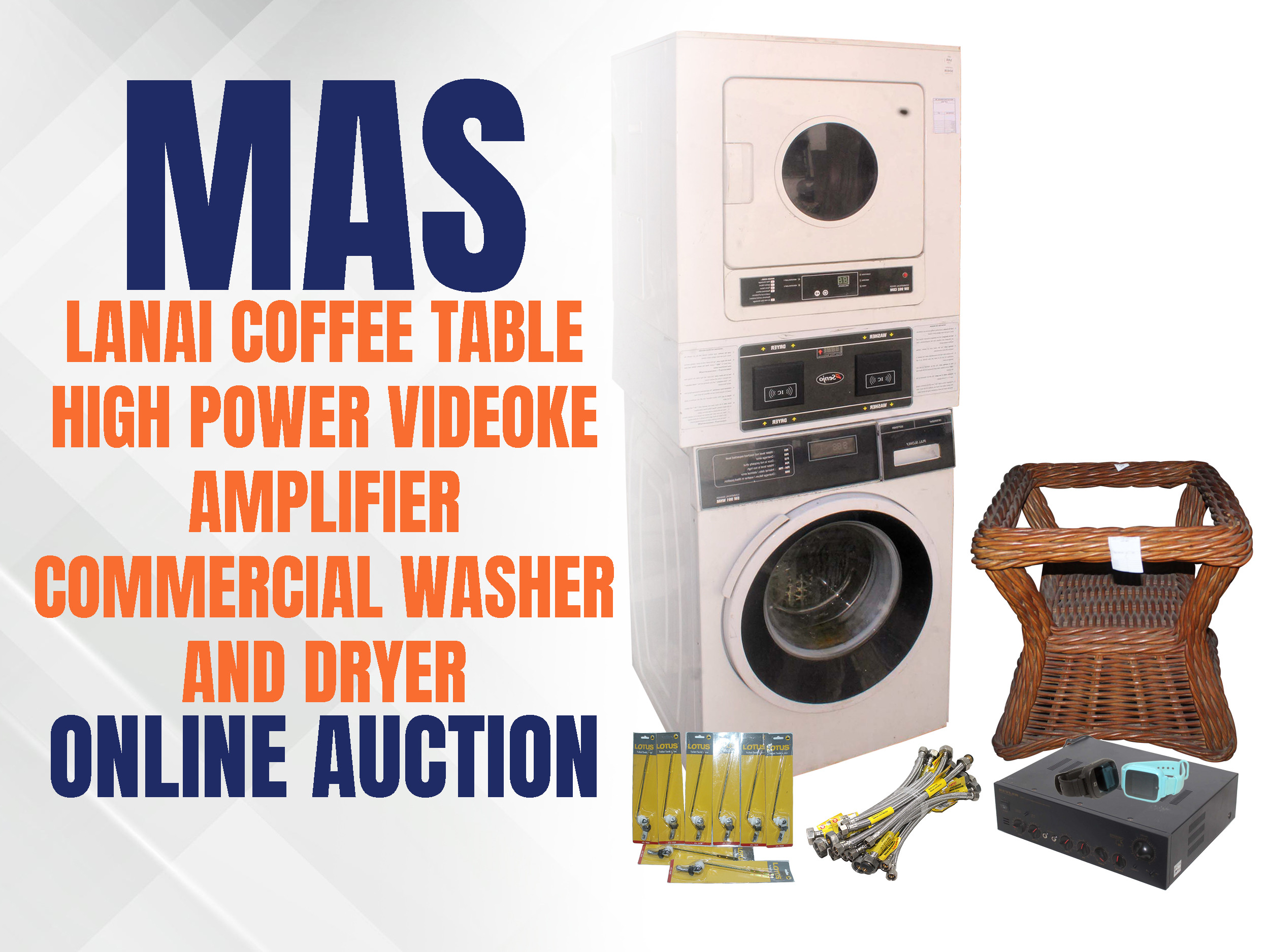 Auction 5088MS — Lanai Coffee Table, High Power Videoke Amplifier ...