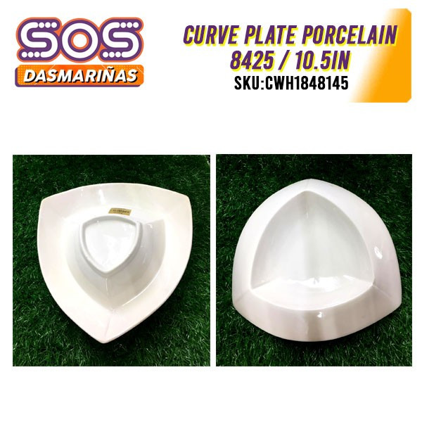 Curve Plate Porcelain | HMR Shop N' Bid