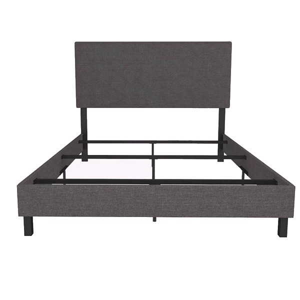 Upholstered Bed Frame W/ Headboard Queen Size | HMR Shop N' Bid