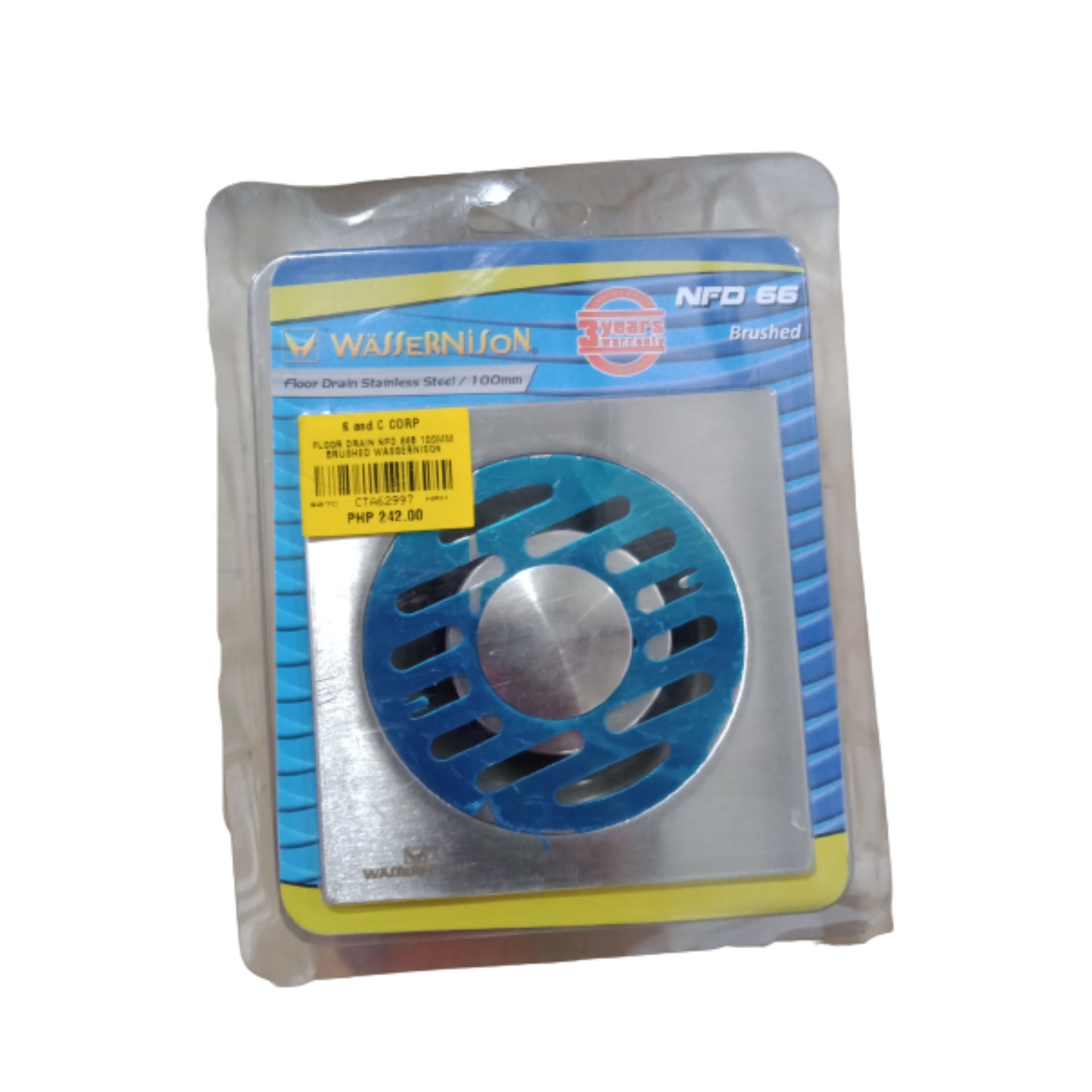 Wassernison Brushed Floor Drain 100mm NFD-66B | HMR Shop N' Bid