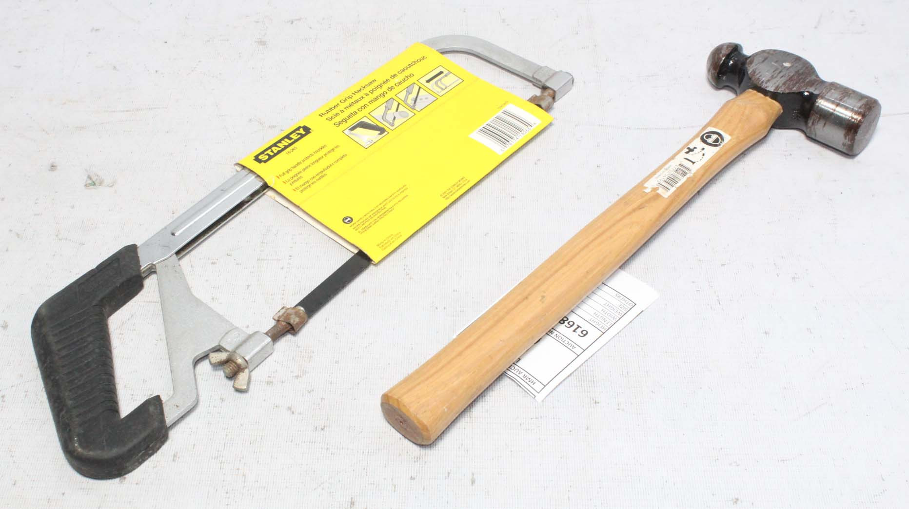 Hammer Ball Pein And Rubber Grip Hacksaw 2-Units - Hammer Ball Pein And ...