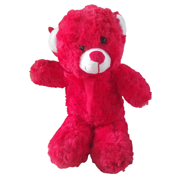 Teddy Bear Stuffed Toy 10" - Red 19/23 | HMR Shop N' Bid