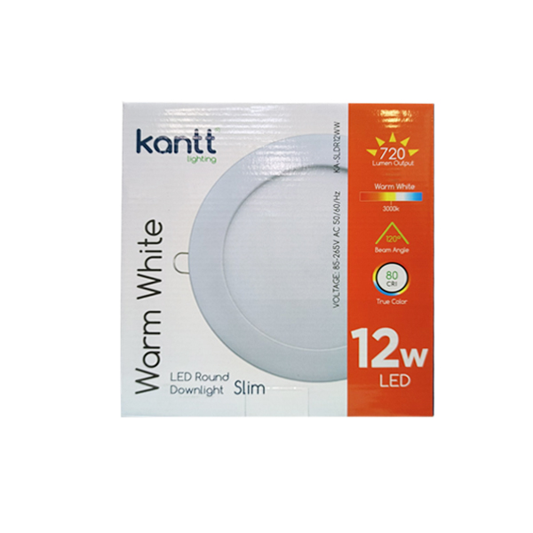 Kantt Slim Round Downlight LED Bulb 12W | HMR Shop N' Bid