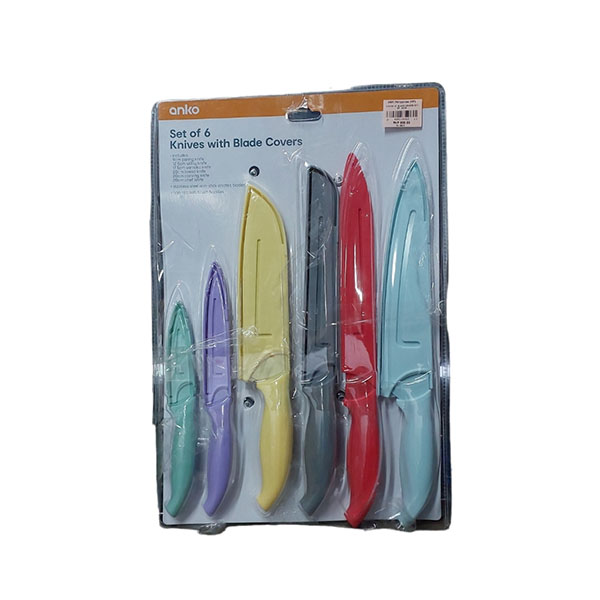 ANKO Knives with Blade Covers Set of 6 | HMR Shop N' Bid