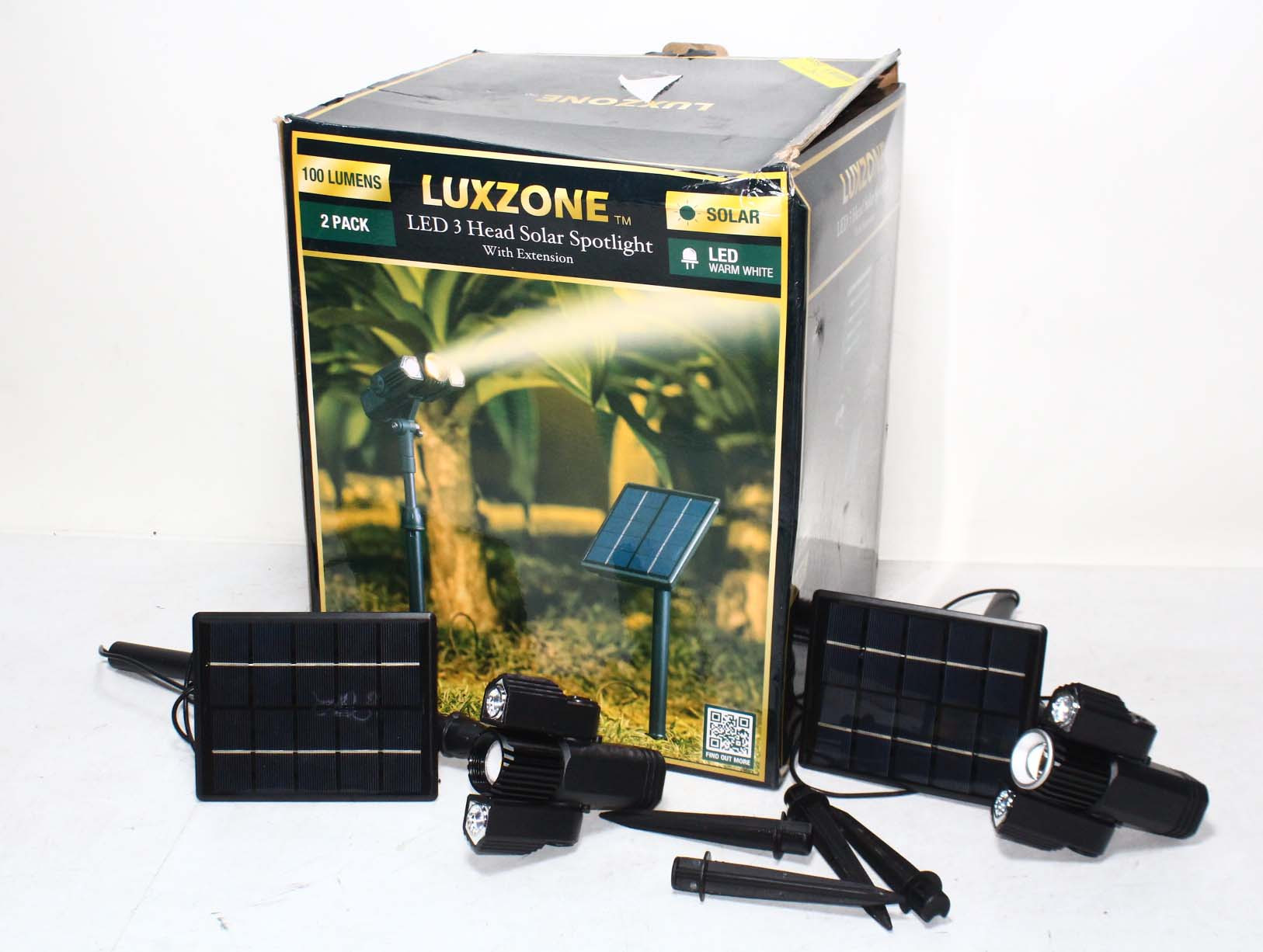 Led 3 Head Solar Spotlight - Led 3 Head Solar Spotlight | HMR Shop N' Bid