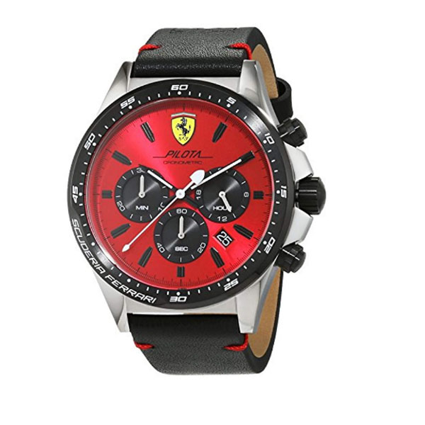 Scuderia Ferrari Watch Adult Leather Strap no Battery | HMR Shop N' Bid