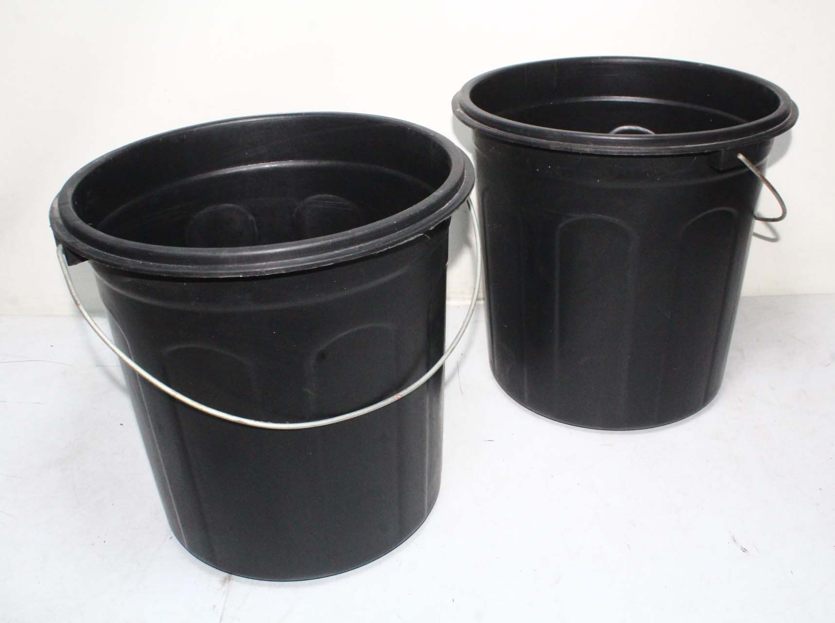 Plastic Black Pail 2 Units Plastic Black Pail 2 Units HMR Shop