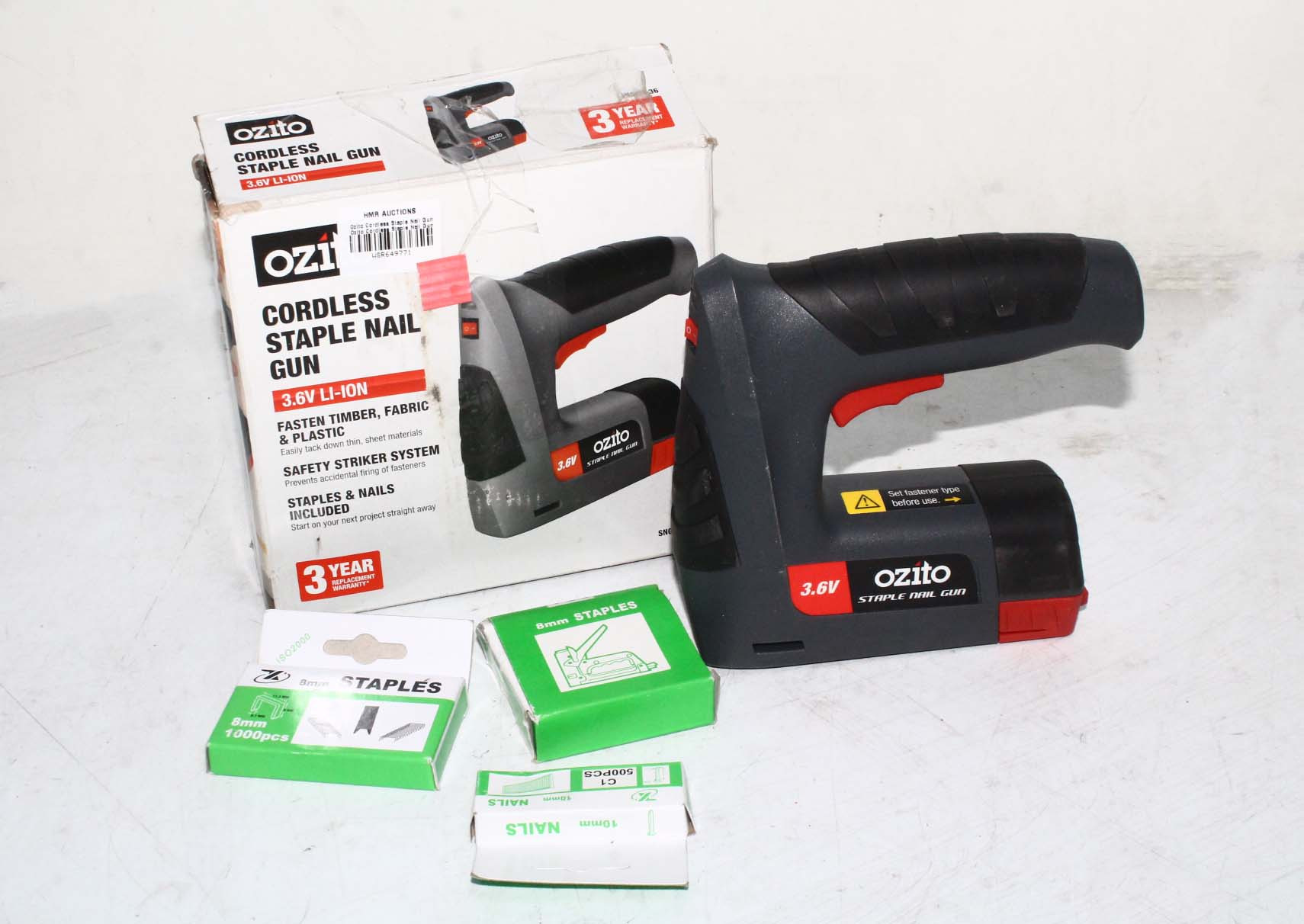 Cordless Staple Nail Gun - Cordless Staple Nail Gun | HMR Shop N' Bid