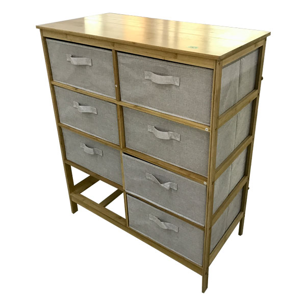 Anko 8 Drawer Bamboo Chest (As-is) | HMR Shop N' Bid