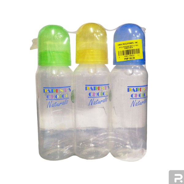 Parents Choise Natural Feeding Bottle 8OZ 3PCS WSR619579 | HMR Shop N' Bid