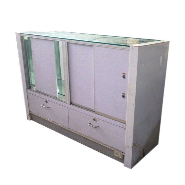 Display Cabinet Glass W/Sliding Door 151X50X102CM | HMR Shop N' Bid
