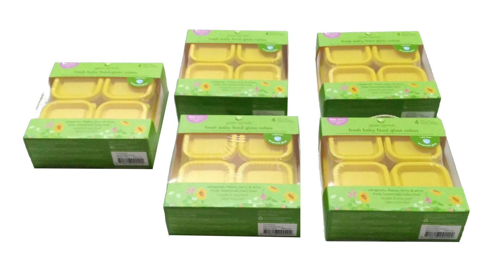 Baby Food Glass Cubes / 5 Box As 1 Lot - Baby Food Glass Cubes / 5 Box ...