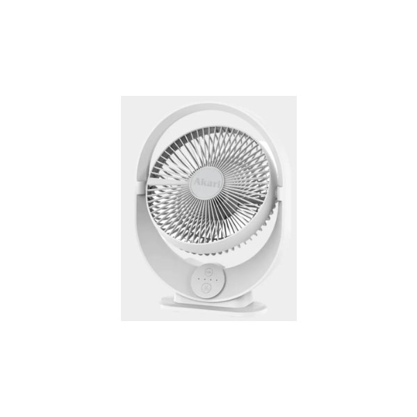 Akari ARF-8068W Rechargeable Elliptical LED Fan 8in | HMR Shop N' Bid