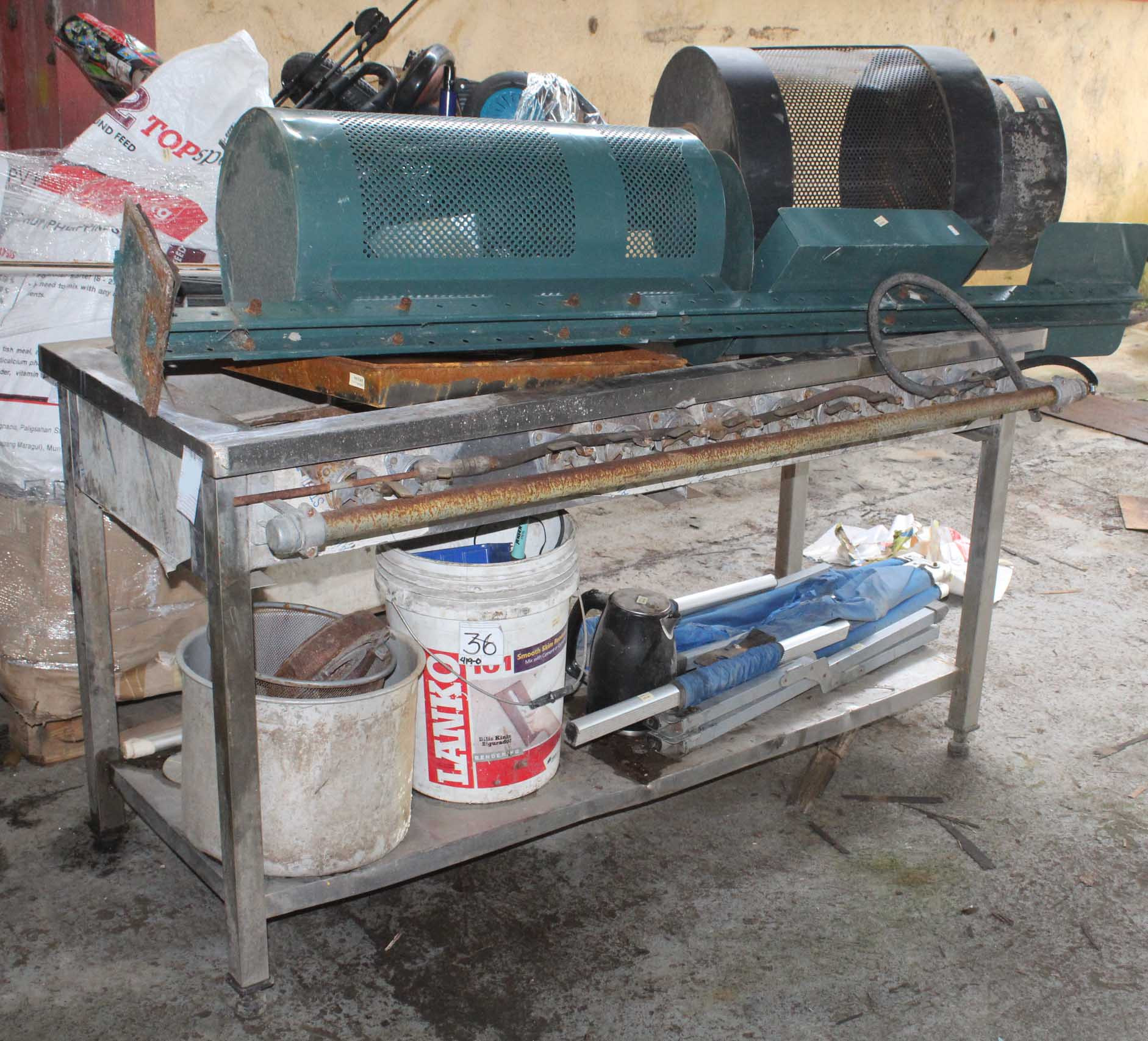 Stove, Trash Bin, Steel Chimney and Assorted Items (1 Lot) - Stove ...