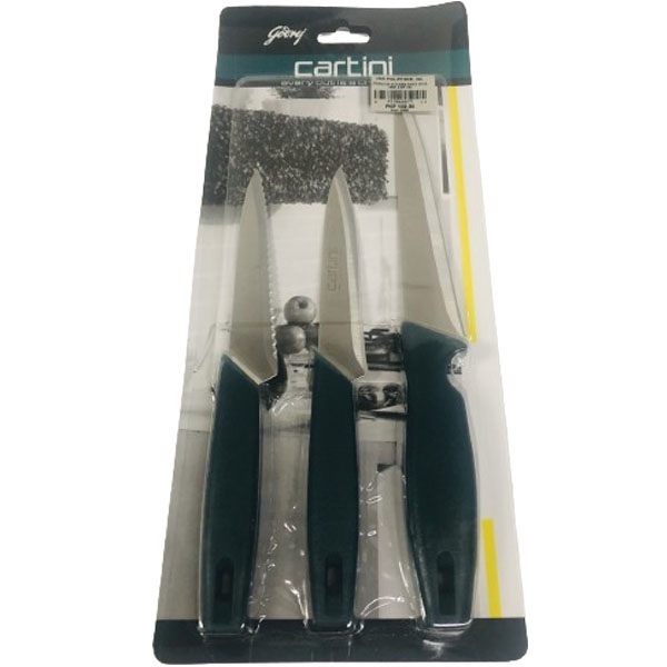 Godrej Cartini Premium Kitchen Knife 3pcs 4661 | HMR Shop N' Bid