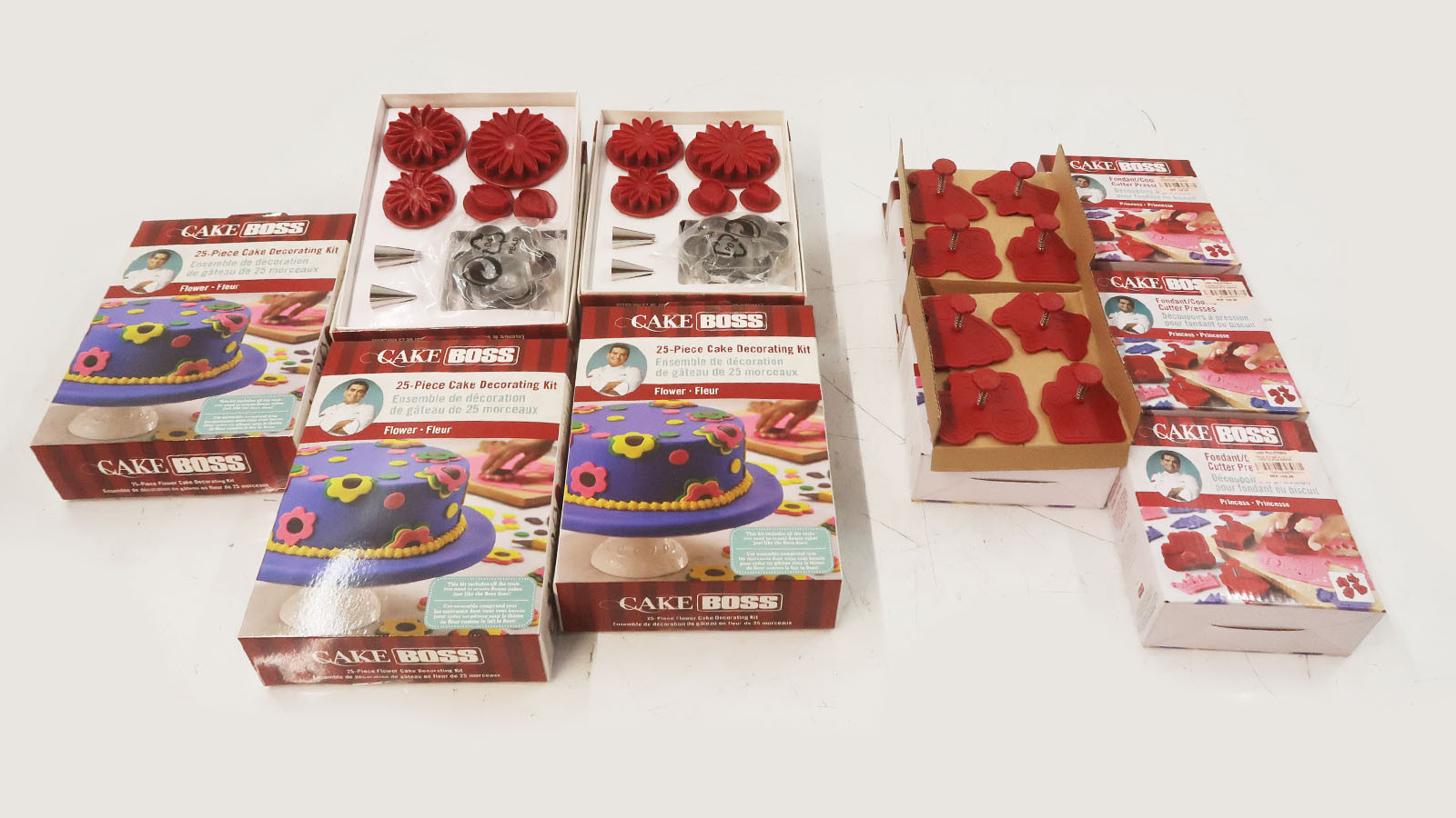 Flower Cake Decorating Kit and Fondant / Cookie Cutter Presses-10 units ...