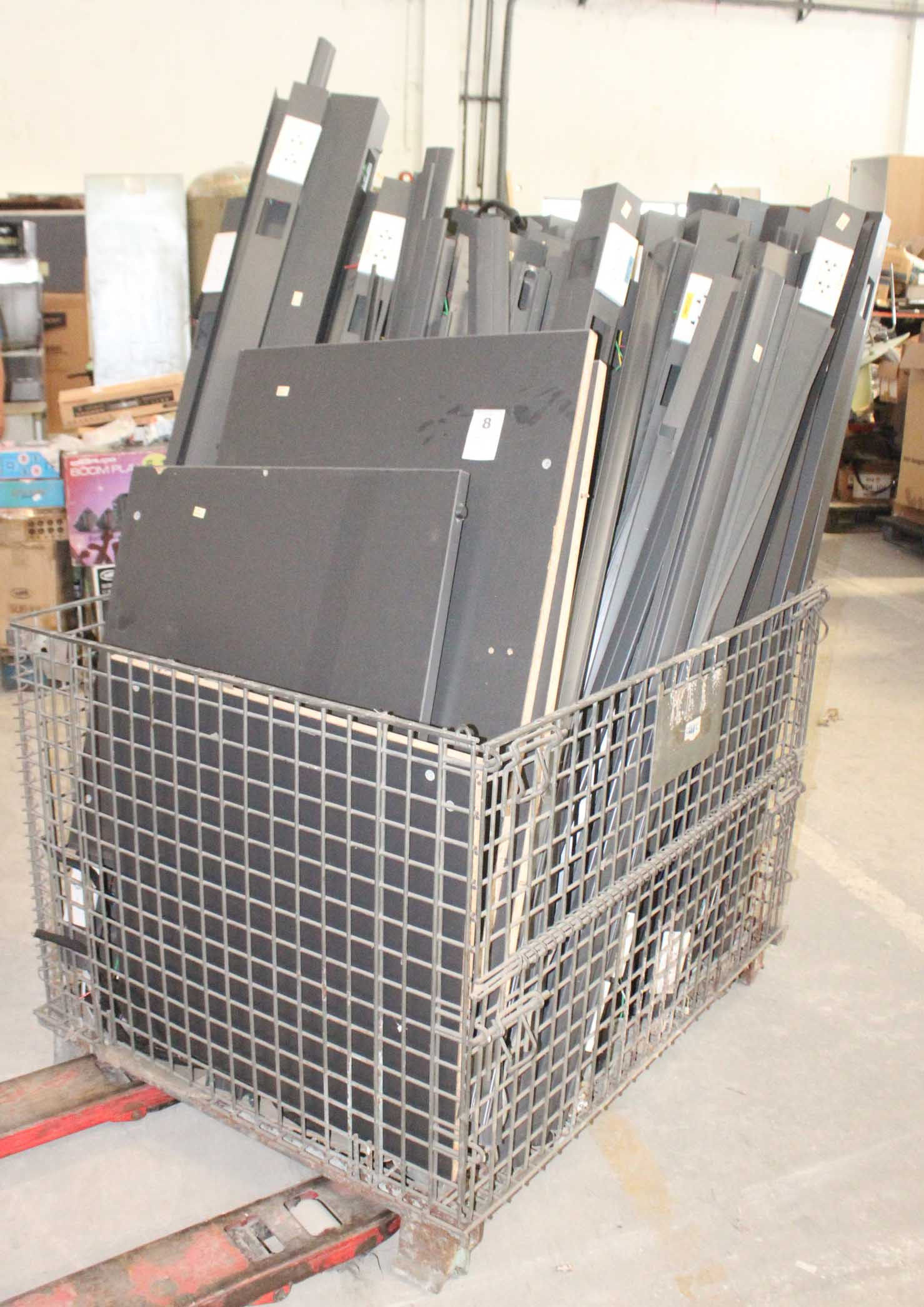 Dismantled Office Table, Partition Parts, Emergency Lamp, Wooden ...