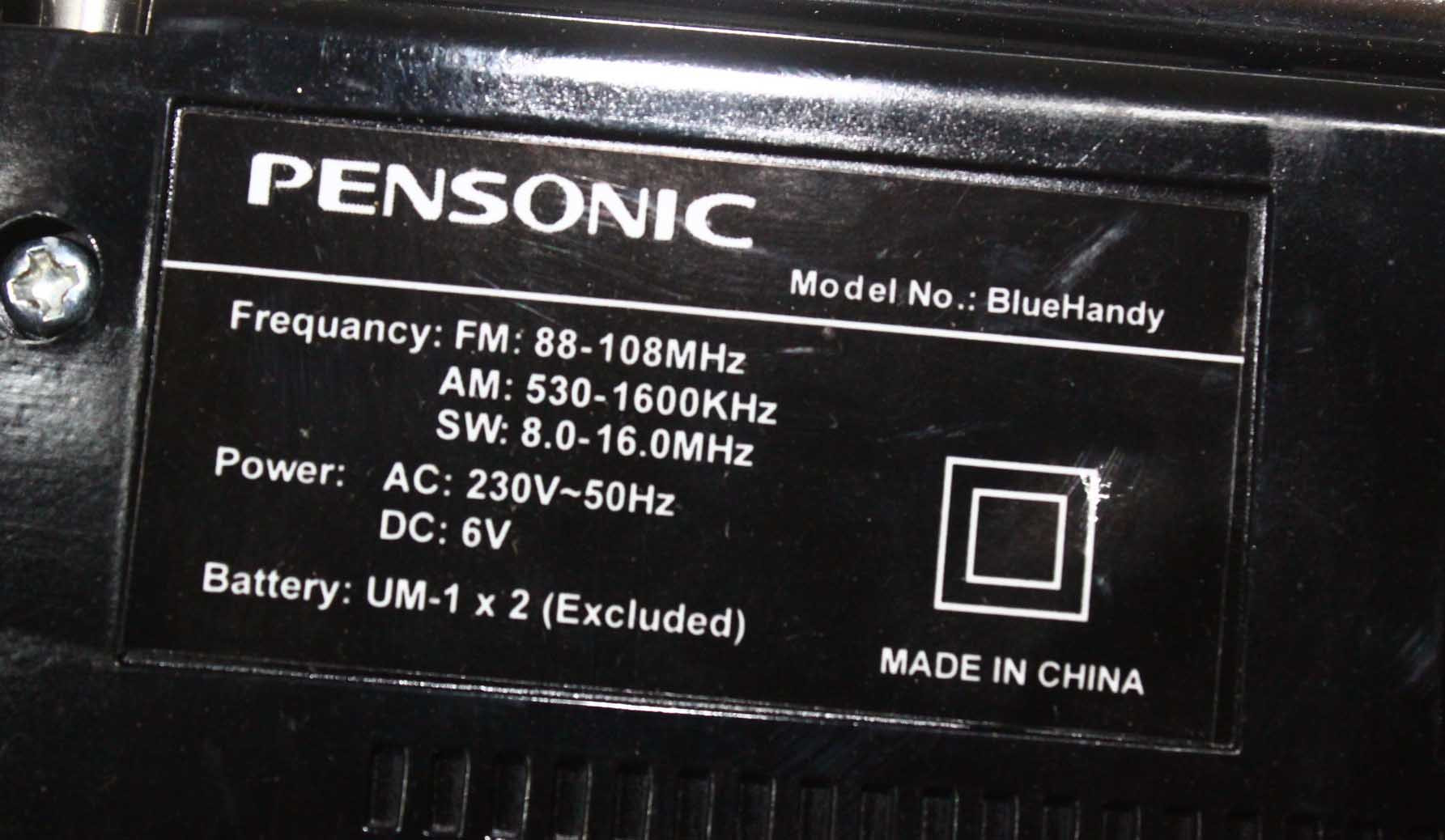 Pensonic FM/AM/SW Radio with MP3/USB/Micro SD Player Blue Handy / 15 ...
