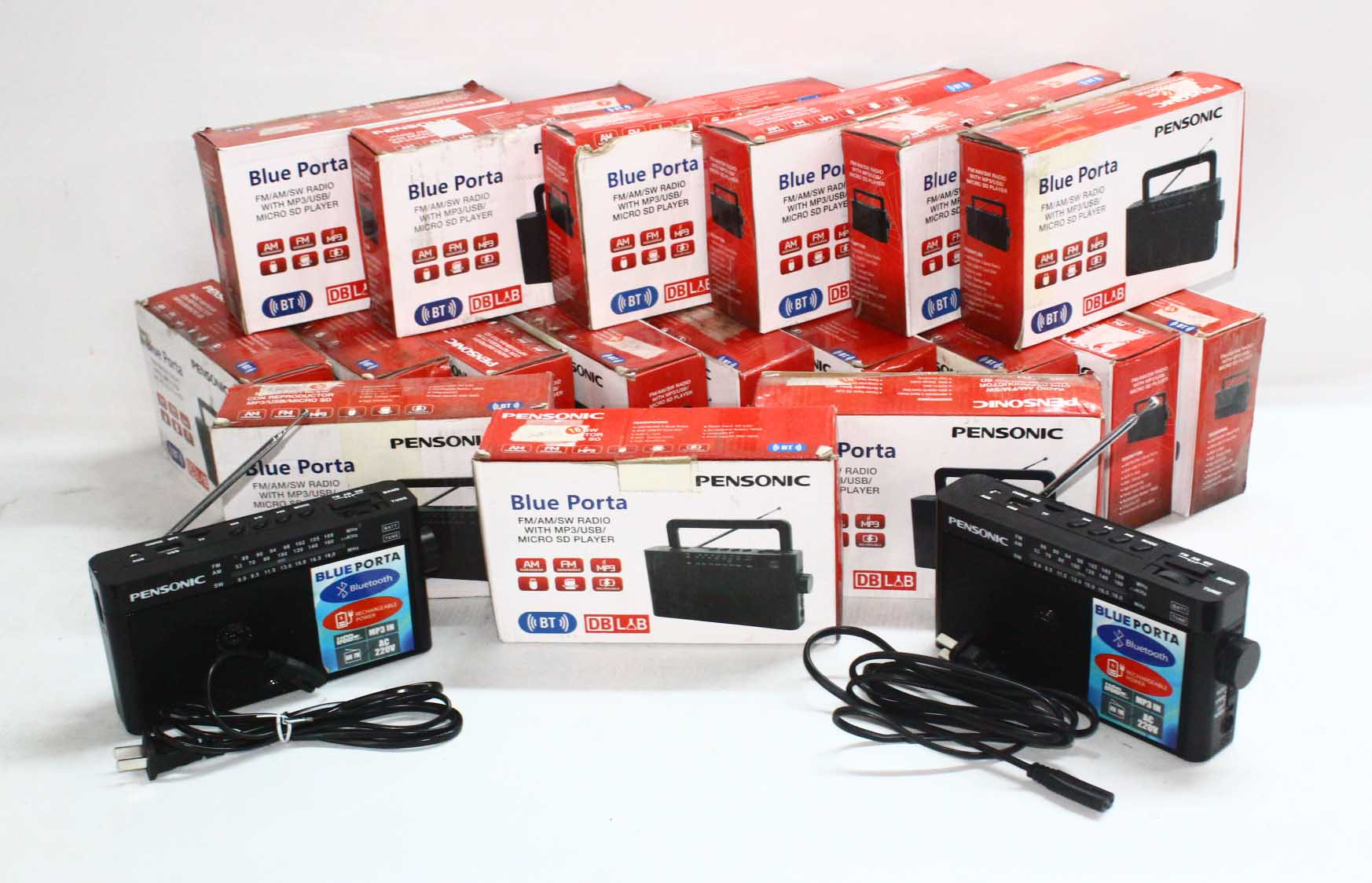 Pensonic FM/AM/SW Radio with MP3/USB/Micro SD Player Blue Porta / 20 ...