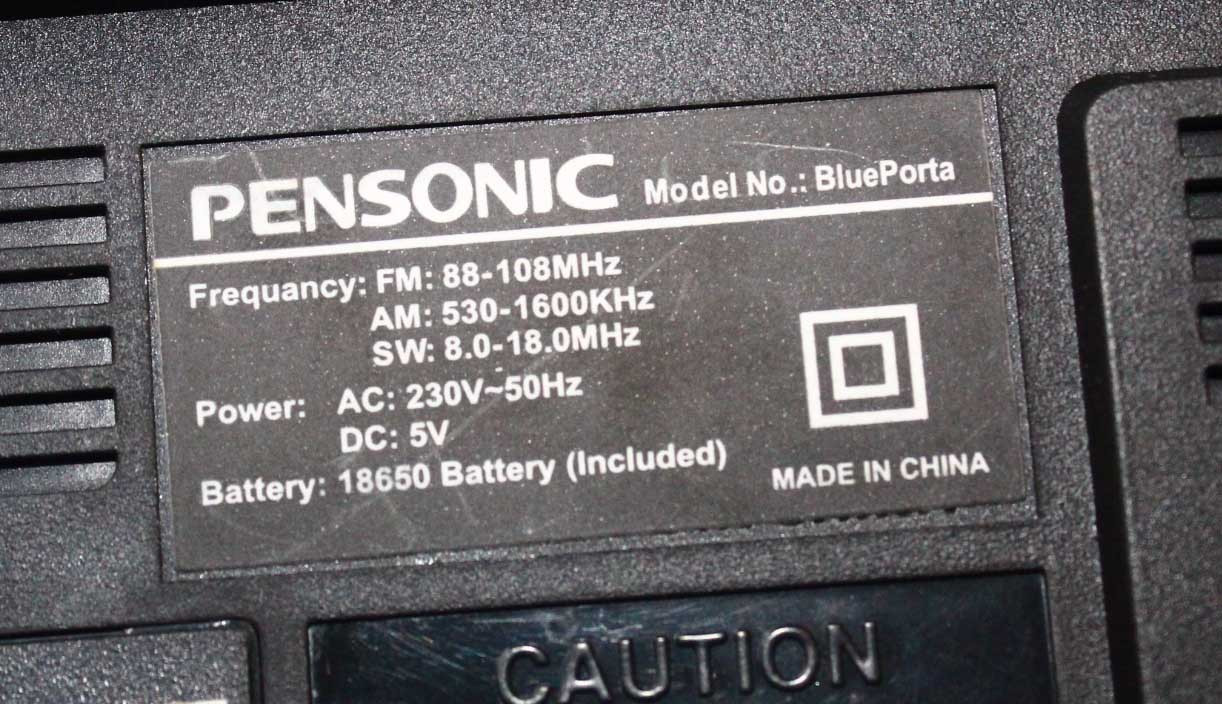 Pensonic FM/AM/SW Radio with MP3/USB/Micro SD Player Blue Porta / 20 ...