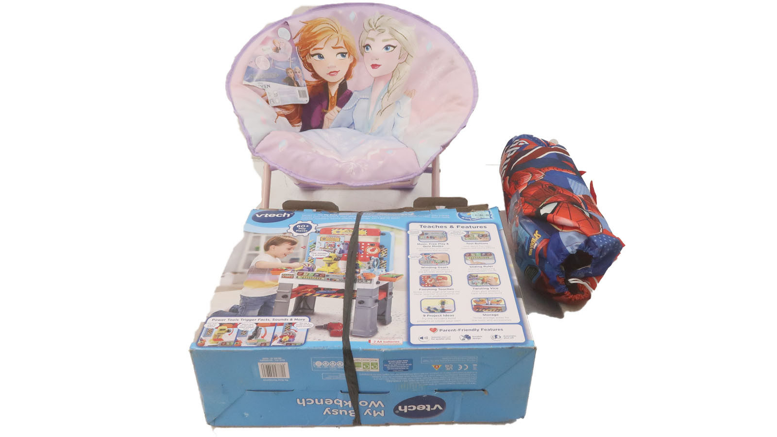 Spiderman Marvel Kids Camping Chair, Vtech Toys My Busy Workbench and ...