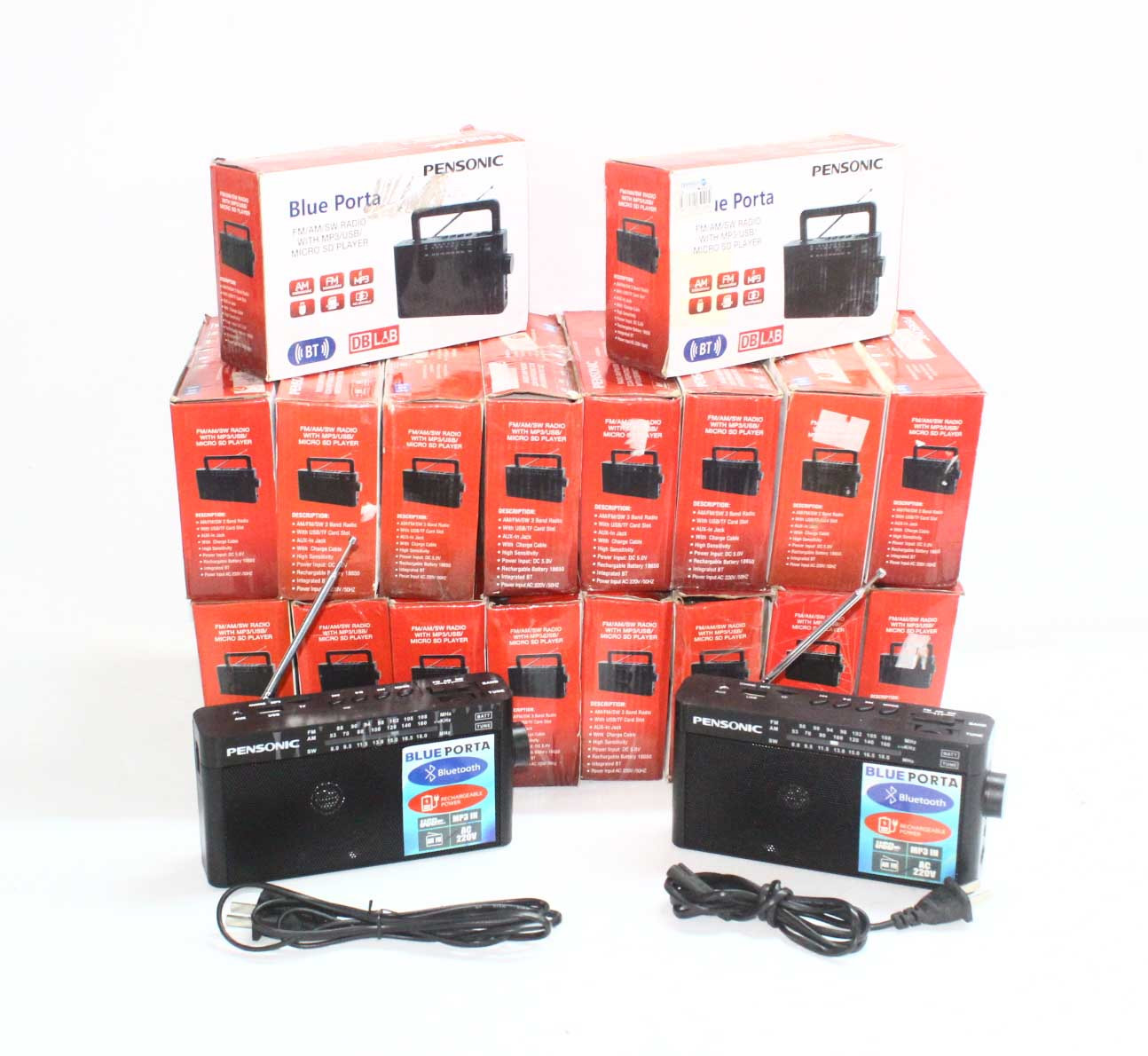 Pensonic FM/AM/SW Radio with MP3/USB/Micro SD Player Blue Porta / 20 ...