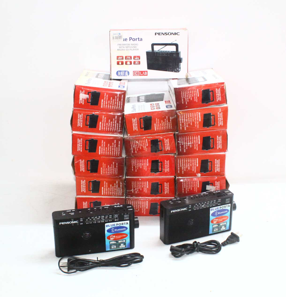 Pensonic FM/AM/SW Radio with MP3/USB/Micro SD Player Blue Porta / 20 ...