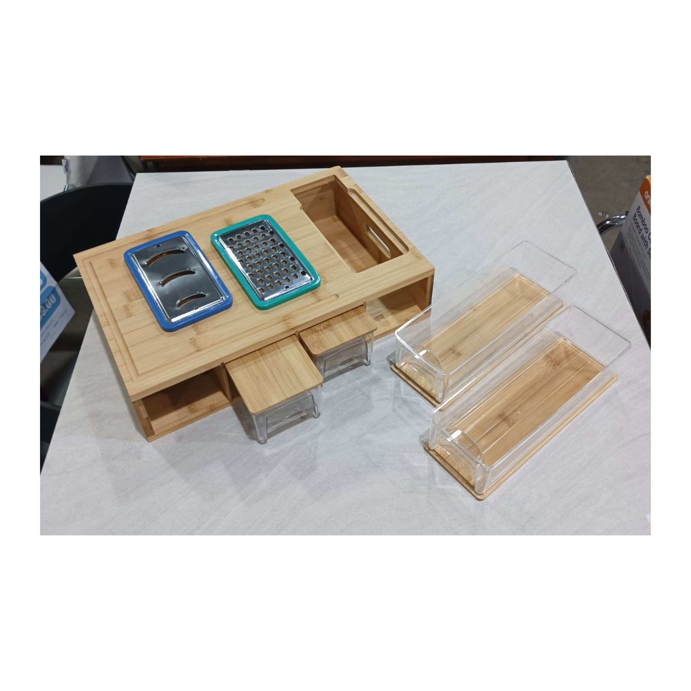 Anko Bamboo Cutting Board with Storage | HMR Shop N' Bid
