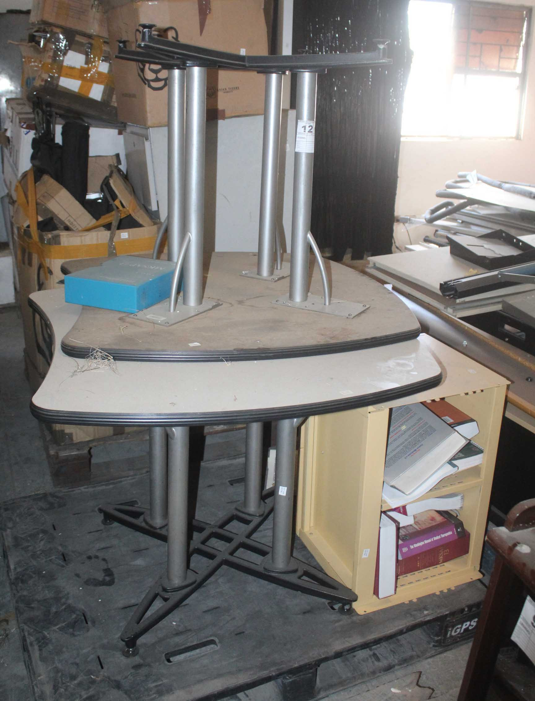 Laminated Table Steel Base, Steel Cabinet and Assorted Books (1 Pallet ...