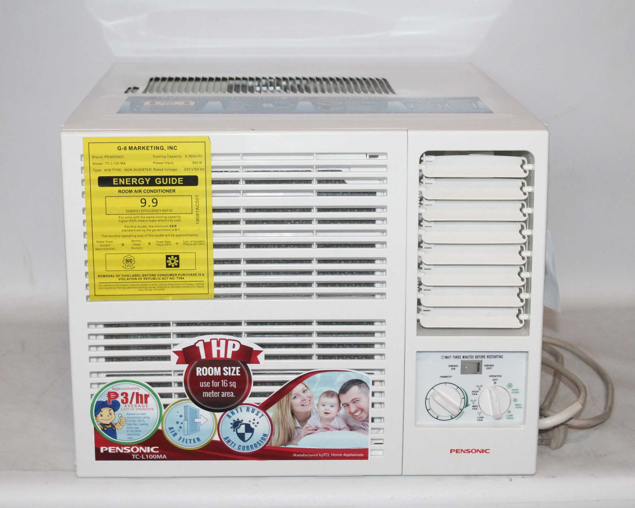 Pensonic 1HP Window Type Air Conditioner TC-L100MA — Lot 3 | HMR Shop N ...