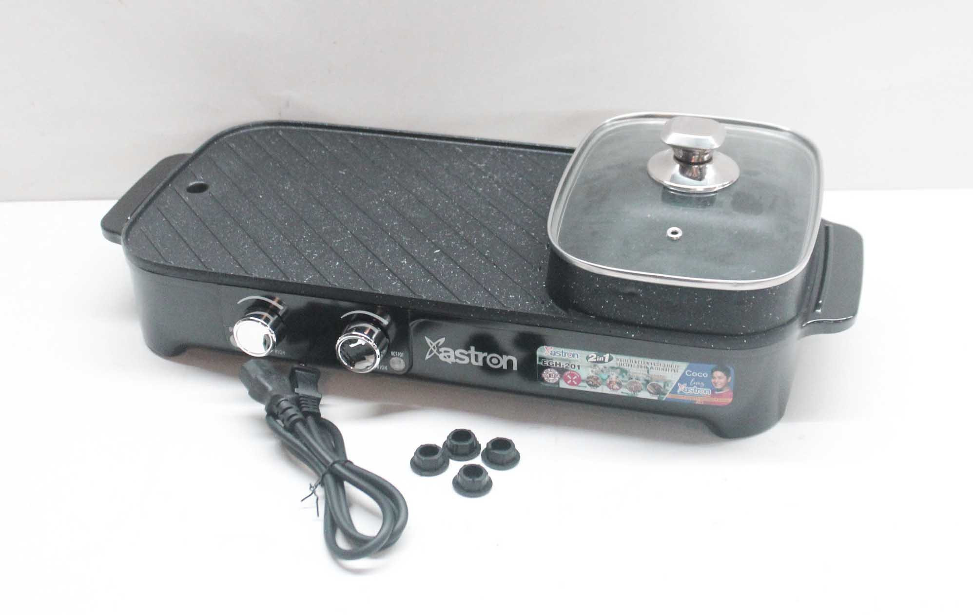 Astron 2 in 1 Multi-Function High Quality Electric Grill with Hot Pot ...