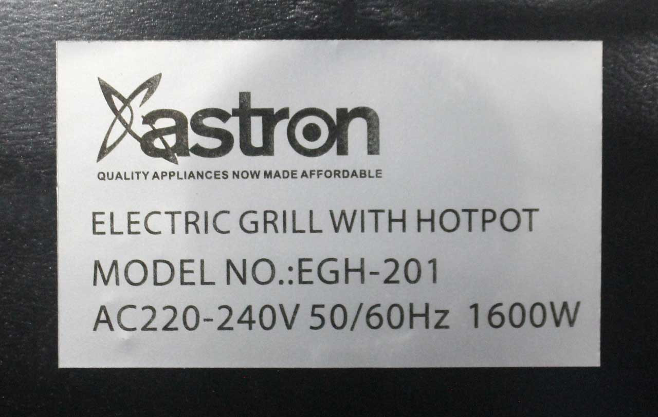 Astron 2 in 1 Multi-Function High Quality Electric Grill with Hot Pot ...