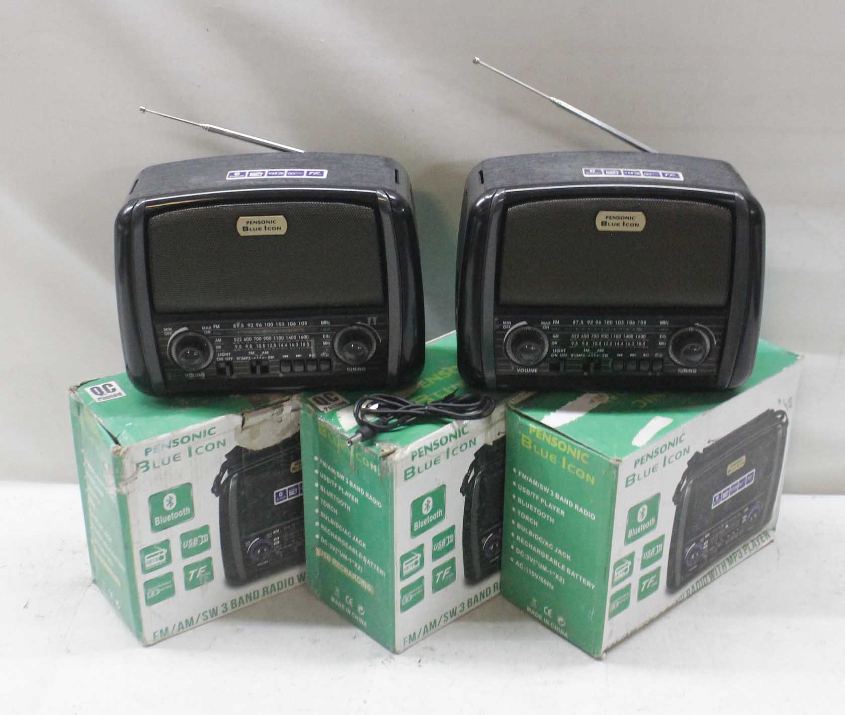 5pcs Pensonic FM/AM/SW Radio With MP3 Player Blue icon / 1 Lot - 5pcs ...
