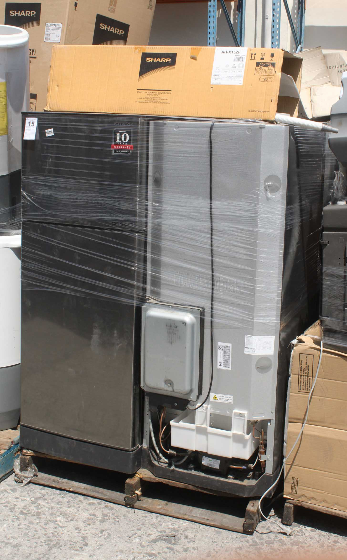 Sharp Stand Fan, Split Type Indoor Unit Case and Assorted Refrigerator ...