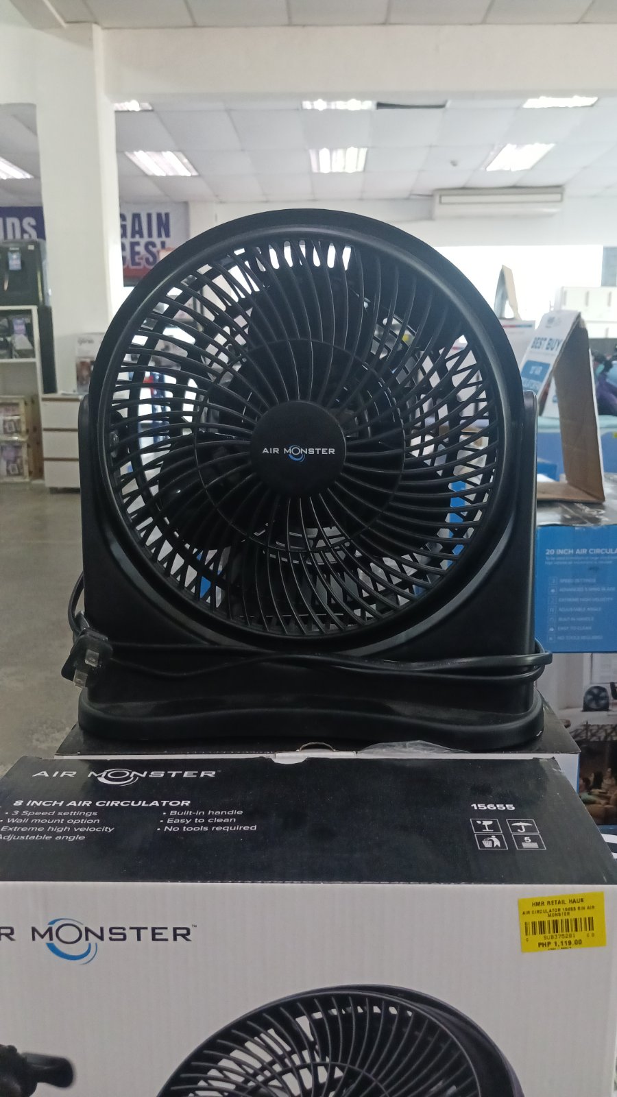 Air Monster Air Circulator 8" 220v | HMR Shop N' Bid