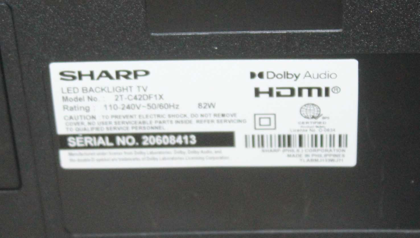 Sharp 42" LED TV 2T-C42CG1X — Lot 16 | HMR Shop N' Bid