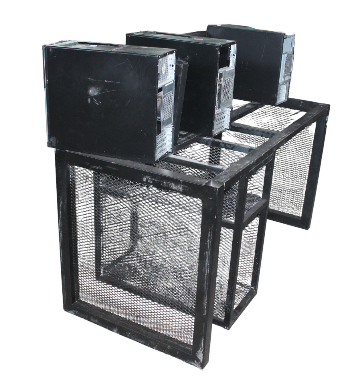 1-Pallet Office Table Steel Frame, Computer System Unit, and Monitor ...