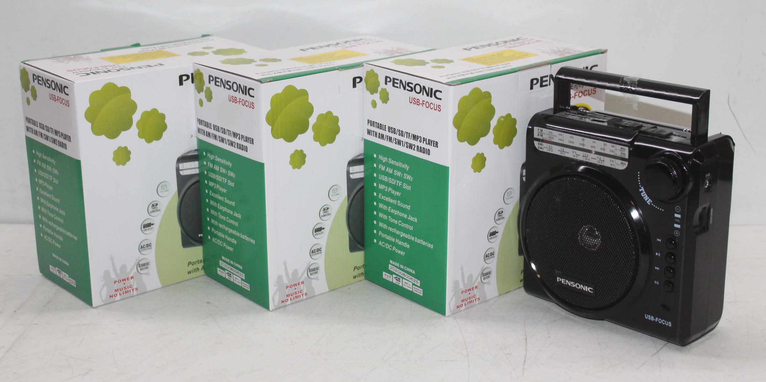 4pcs Pensonic Portable USB/SD/MP3 Player With AM/FM/SW/SW2 Radio USB ...