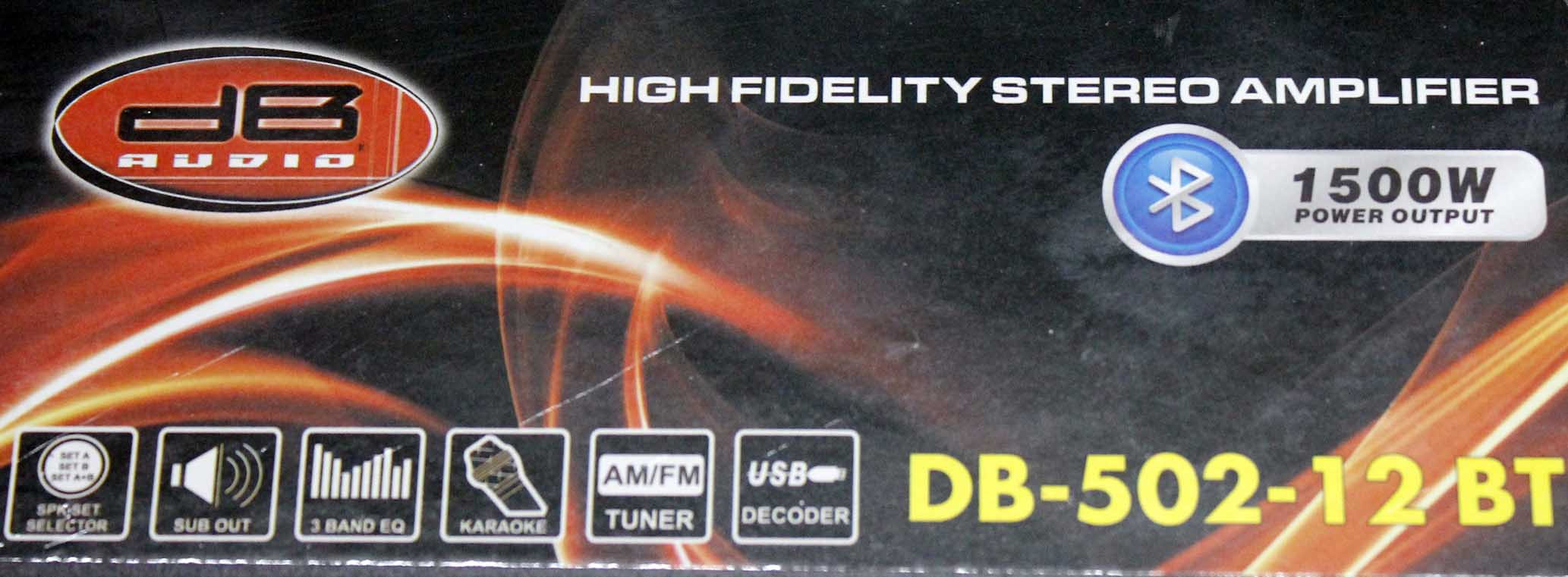 DB Audio High Fidelity Stereo Amplifier DB-502-12BT - DB Audio High ...