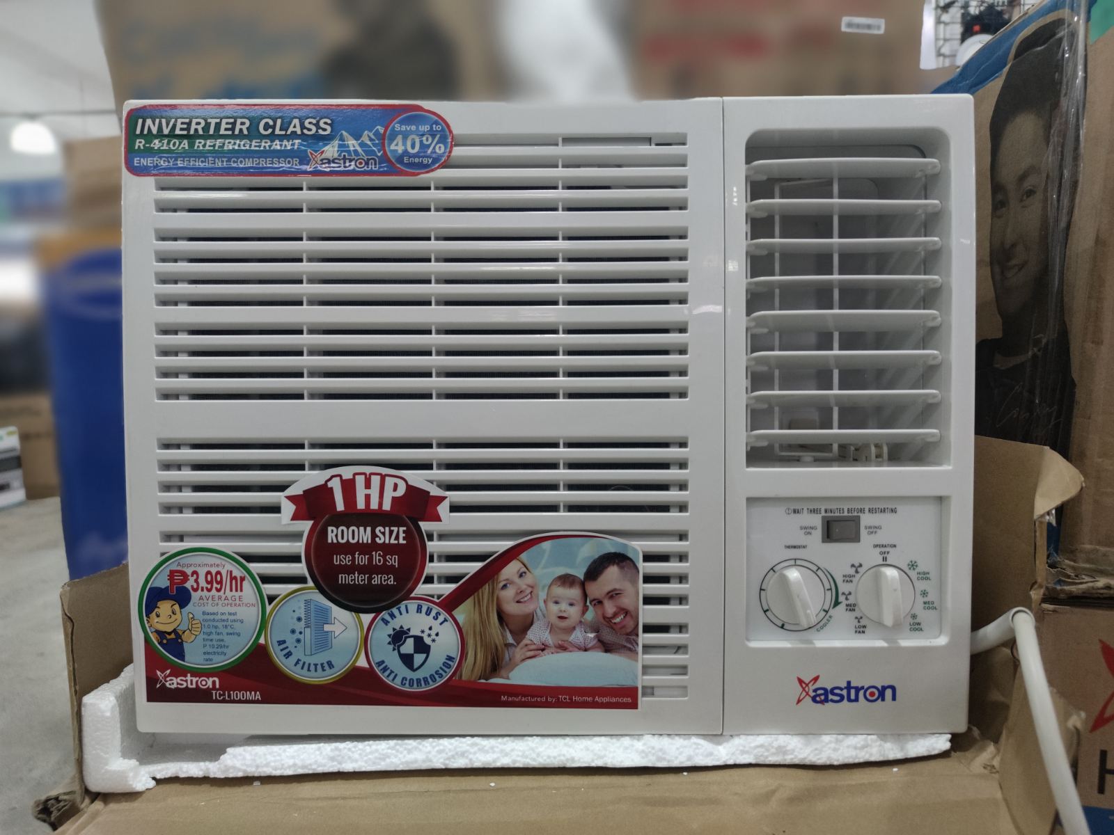 Astron Window Type Aircon Manual TC-L100MA 1HP | HMR Shop N' Bid