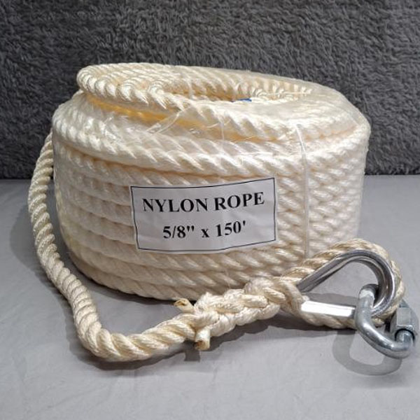 Nylon 3 Strand Anchor/Rigging Line 5/8inx150ft | HMR Shop N' Bid