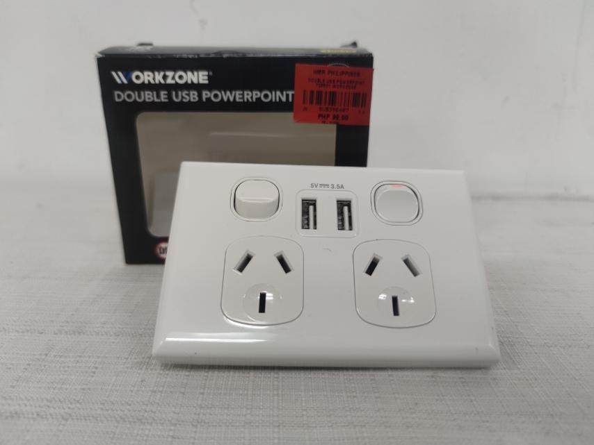 Workzone Double USB Powerpoint 708521 | HMR Shop N' Bid