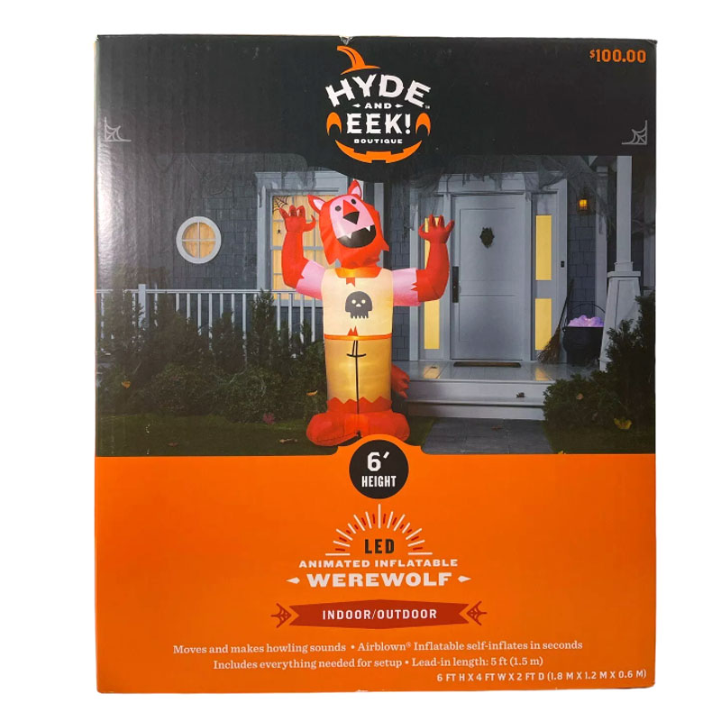 Hyde and Eek LED Laminated Inflatable Werewolf 110v | HMR Shop N' Bid