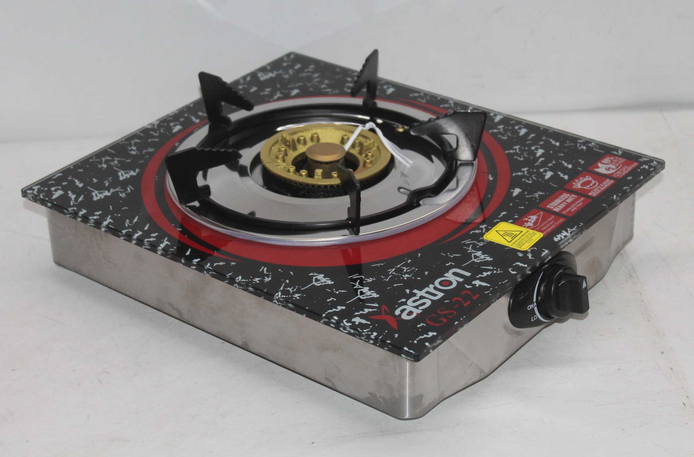 Astron Single Burner Glass Top Gas Stove GS-22 - Astron Single Burner ...