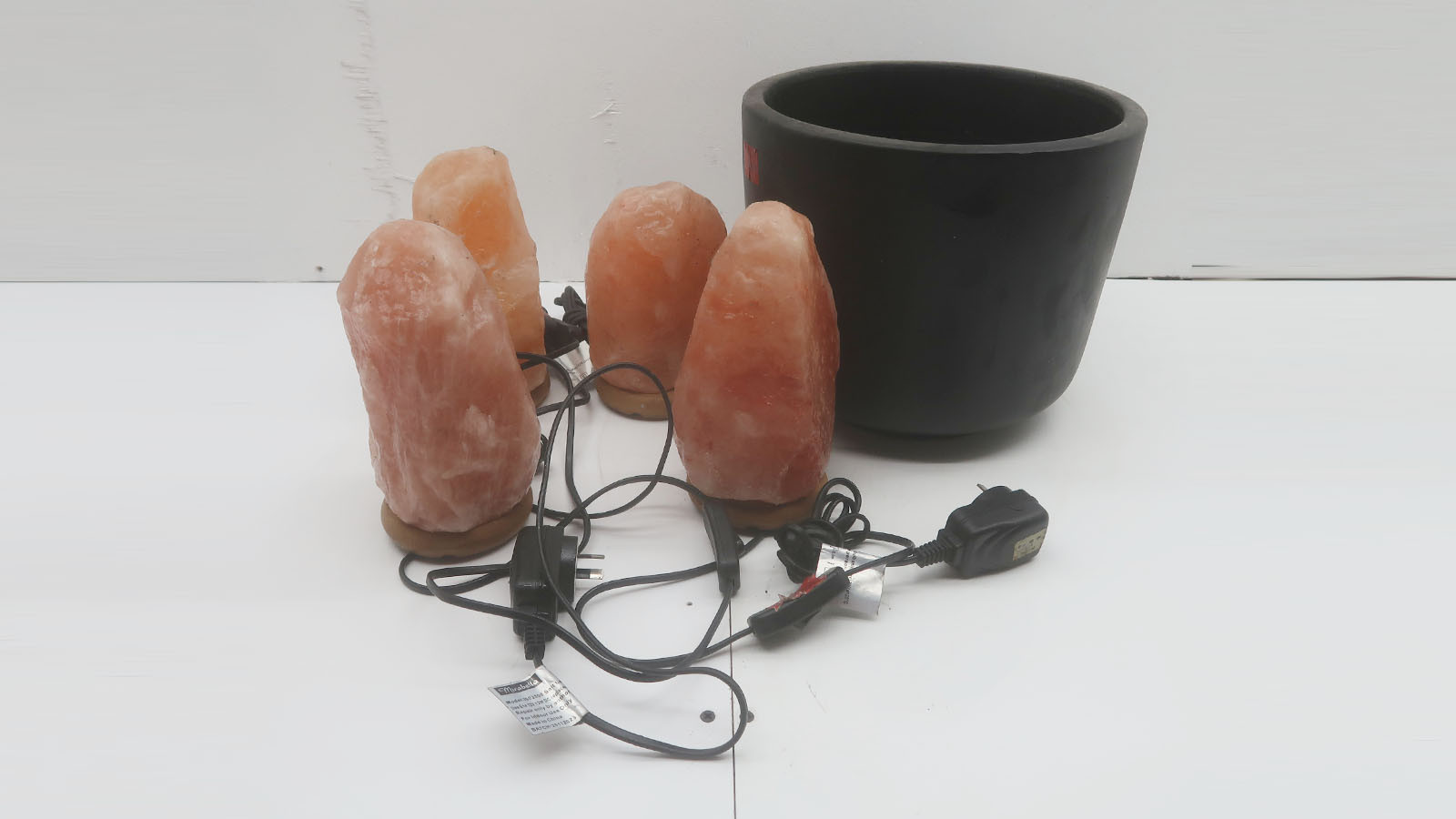 Himalayan Salt Lamp And Ceramic Pot Without Stand/5Pcs As 1 Lot ...