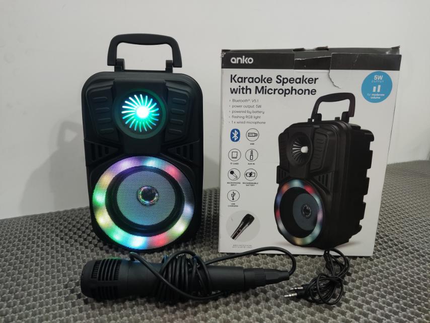 Anko Bluetooth Karaoke Speaker with Mic 43187157 | HMR Shop N' Bid