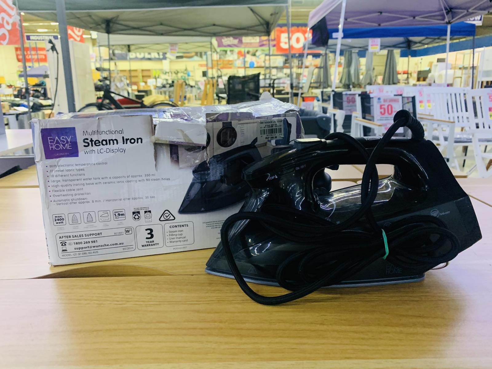 Easy Home Steam Iron GT-SF-DBL-02-AUS 220Volts With Box | HMR Shop N' Bid