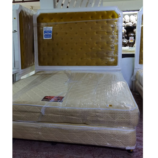 Bed/Box w/ Tufted Headboard King Size (Used) | HMR Shop N' Bid