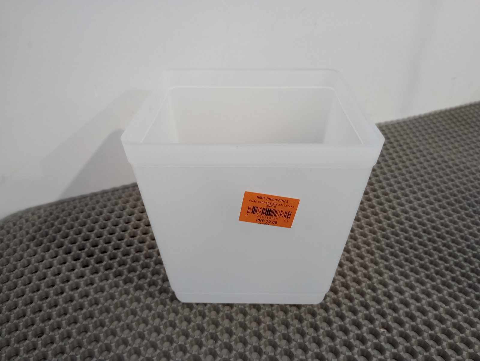 Ankyo Cube Storage Bin White 15X15X15CM | HMR Shop N' Bid